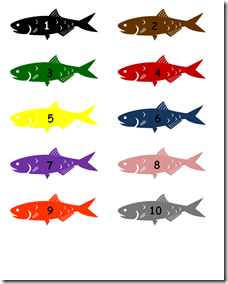 Along the Way: Fish Bubble Counting File Folder Game